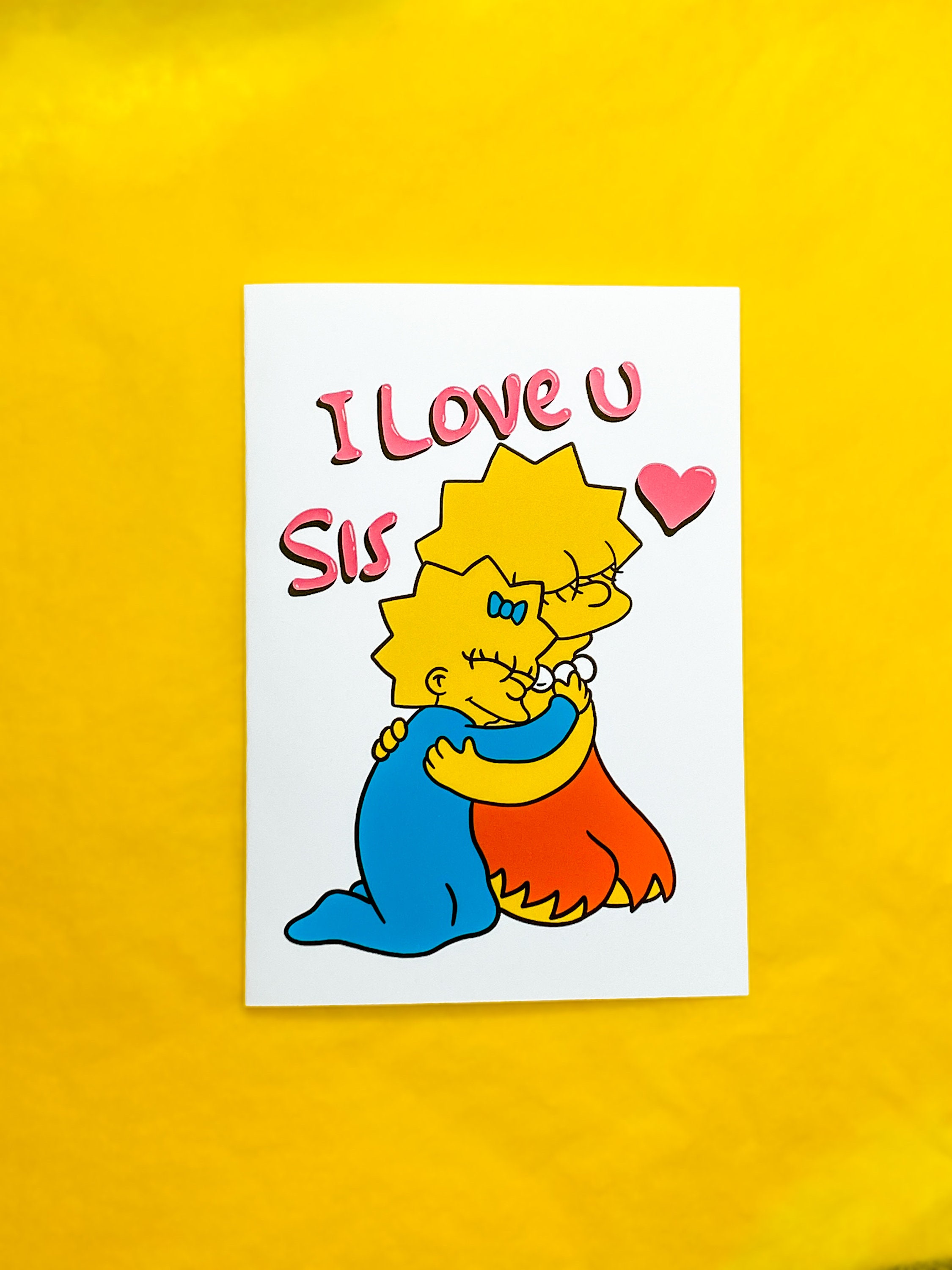 The Simpsons Sister Birthday Card: Maggie and Lisa Hug - Etsy