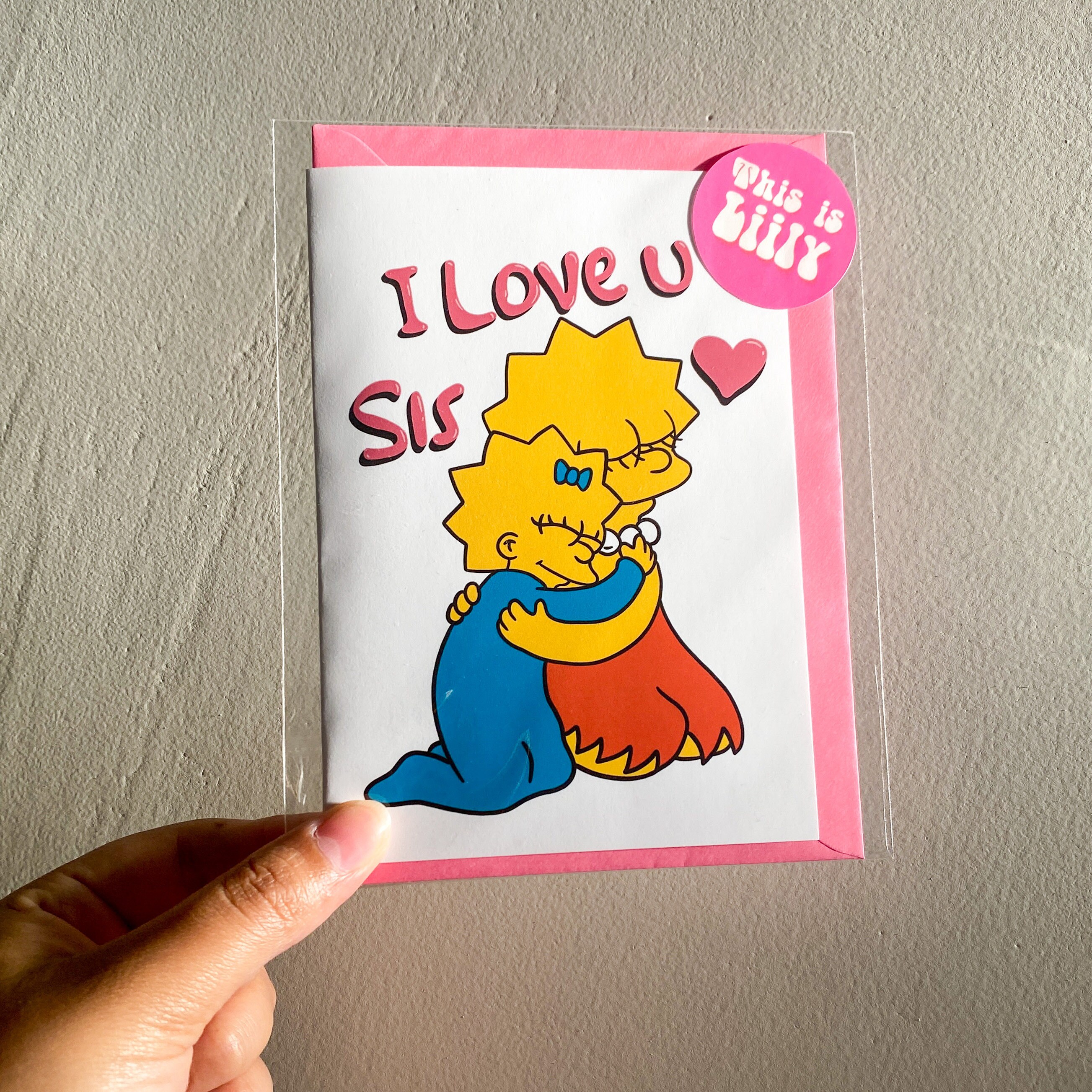 Love You Sister Maggie and Lisa the Simpsons Ithe Simpsons - Etsy