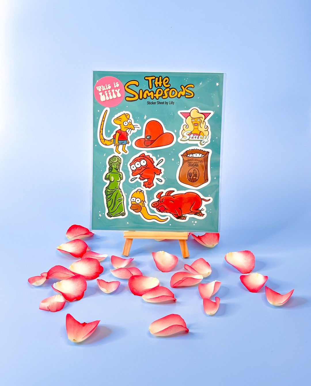 Unique Simpsons Sticker Sheet - Waterproof Vinyl Stickers, Collectible ...