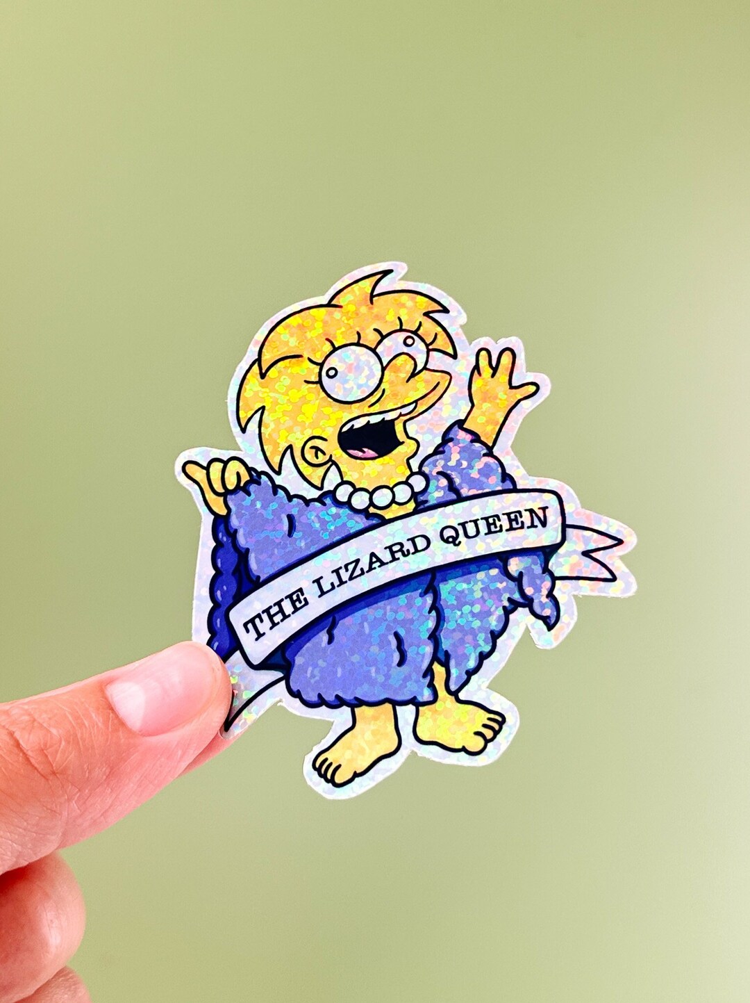The Simpsons Holographic Sticker - Lisa "the Lizard Queen" Sticker ...