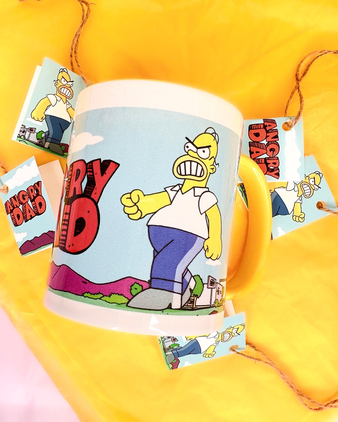 Angry Dad Simpsons Mug Gifts for Dads Gifts for Them Mug for Tea and ...