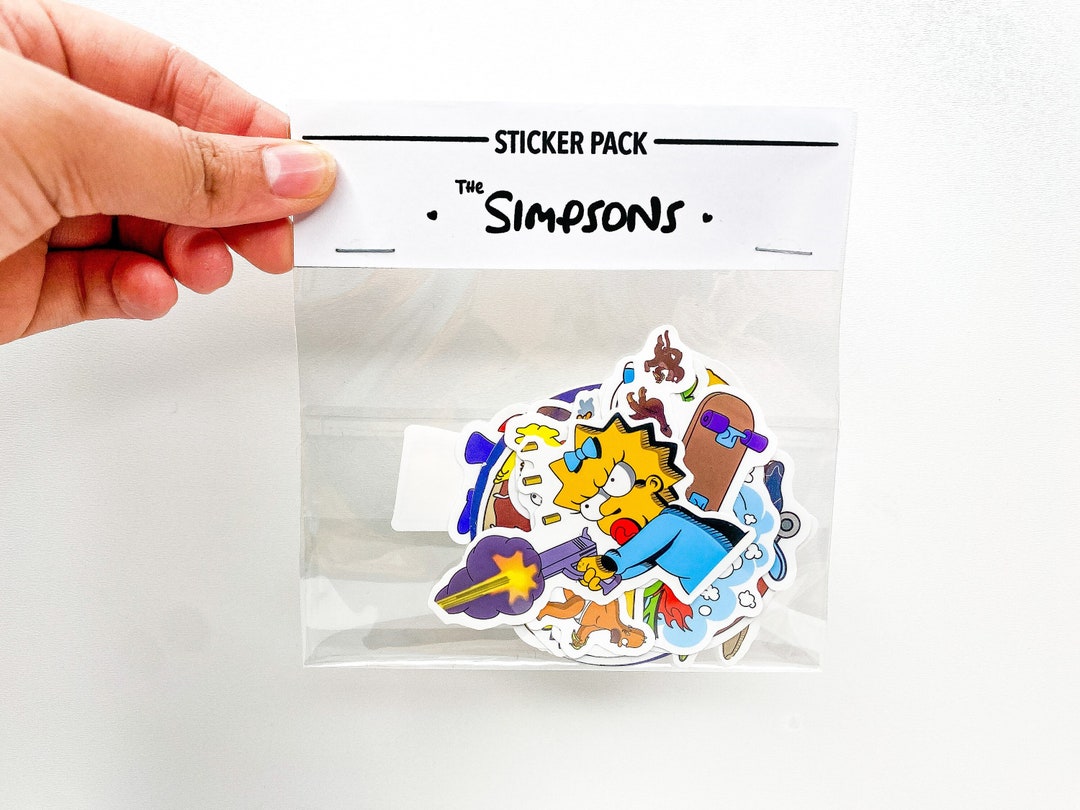 The Simpsons Sticker Pack 12 Pcs | Pop Culture Family | Waterproof ...
