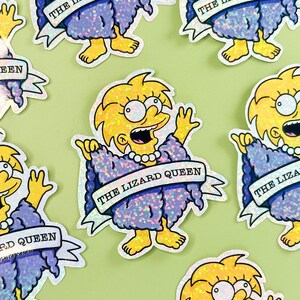 The Simpsons Holographic Sticker - Lisa "the Lizard Queen" Sticker ...