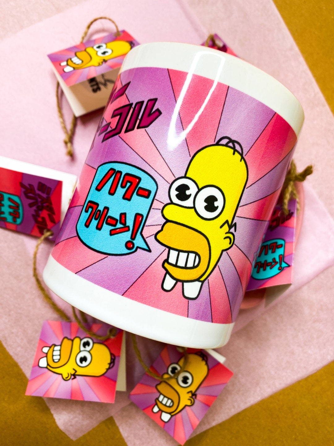 Mr Sparkle Simpsons Mug Homer Simpson Japanese Design Tea & Coffee Cup ...