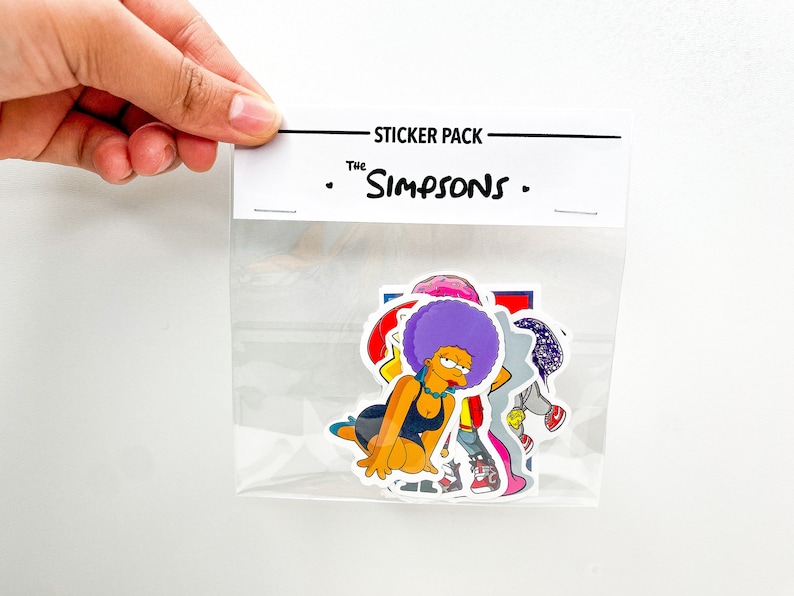 The Simpsons Sticker Pack 12 Pcs Pop Culture Family - Etsy