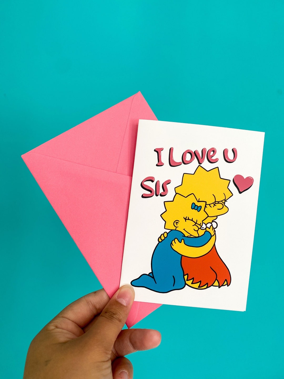 Love You Sister| Maggie and Lisa| the Simpsons I Gifts for Siblings ...