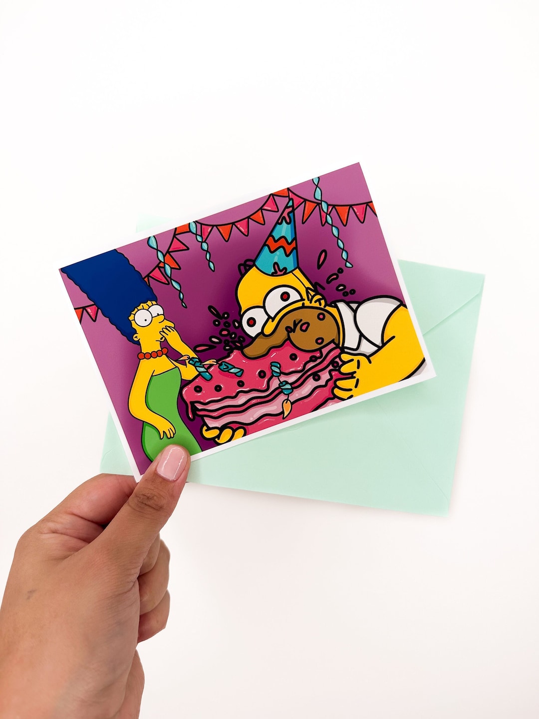 Homer's Bite | the Simpsons| Funny Love| Birthday Card| Simpsons on a ...