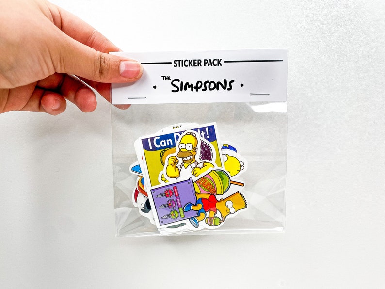 The Simpsons Sticker Pack 12 Pcs Pop Culture Family - Etsy