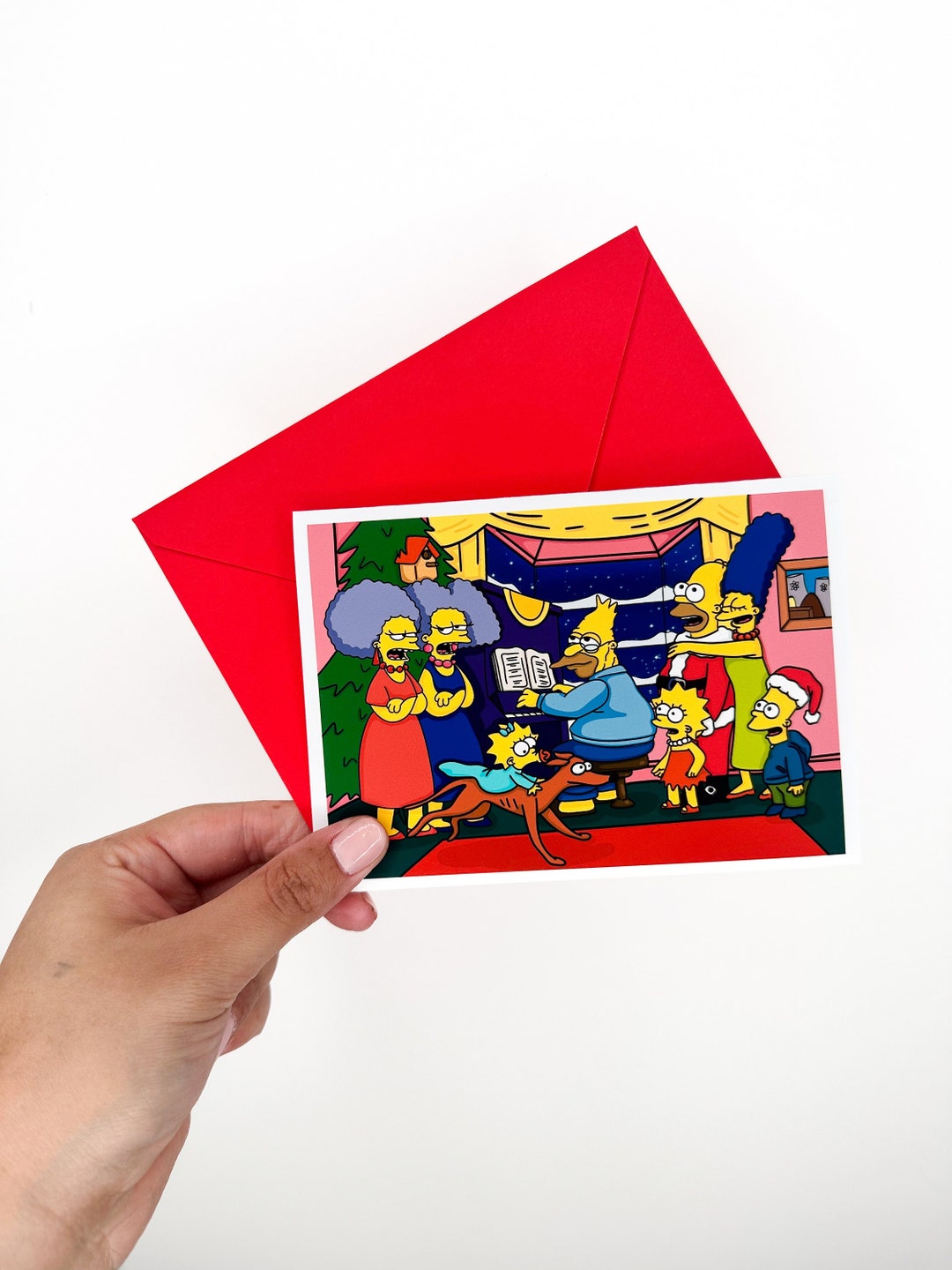Family Christmas Card - the Simpsons - Family Gift - Christmas Card ...