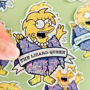 The Simpsons Holographic Sticker - Lisa "the Lizard Queen" Sticker ...