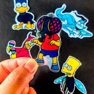 The Simpsons Bart Fly Holographic Sticker - Handmade - Etsy
