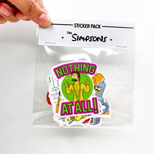 The Simpsons Sticker Pack 12 Pcs | Pop Culture Family | Waterproof ...