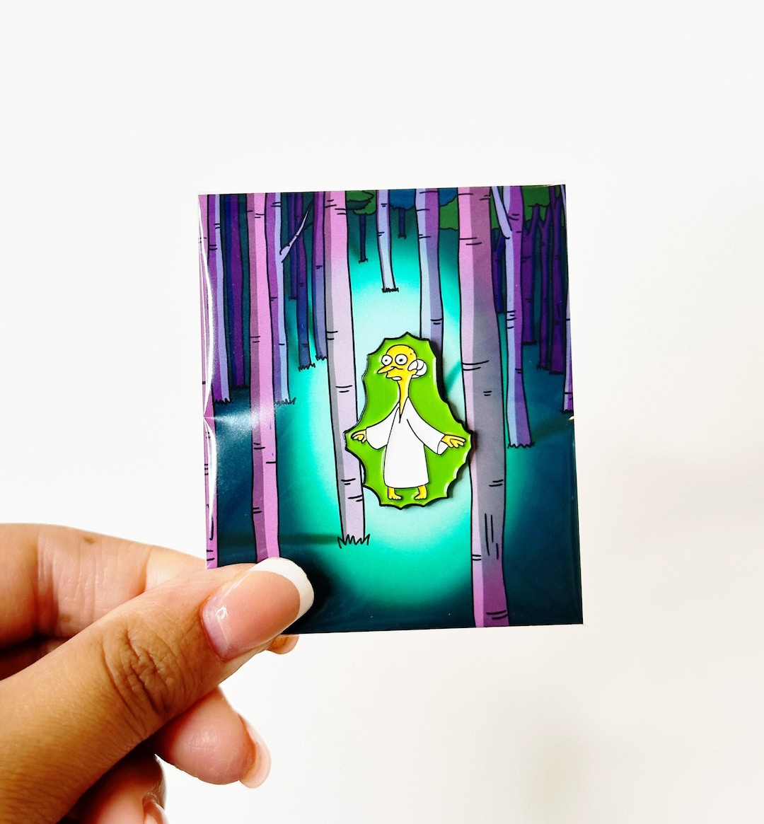 Springfield Mystery Alien Pin - Mr. Burns Enamel Lapel Badge, Meme ...