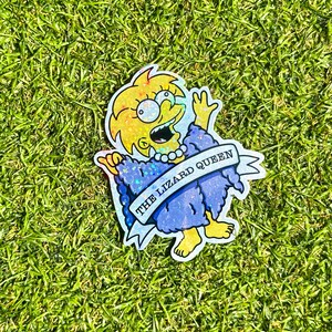 The Simpsons Holographic Sticker - Lisa "the Lizard Queen" Sticker ...