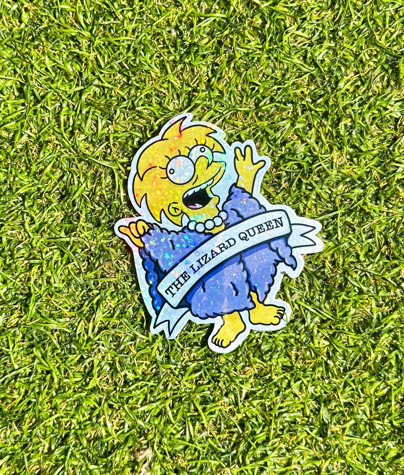 Lisa Simpson "lizard Queen" Holographic Sticker - Etsy