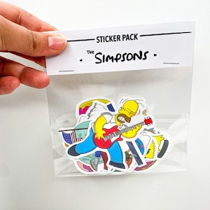 The Simpsons Sticker Pack 12 Pcs | Pop Culture Family | Waterproof ...