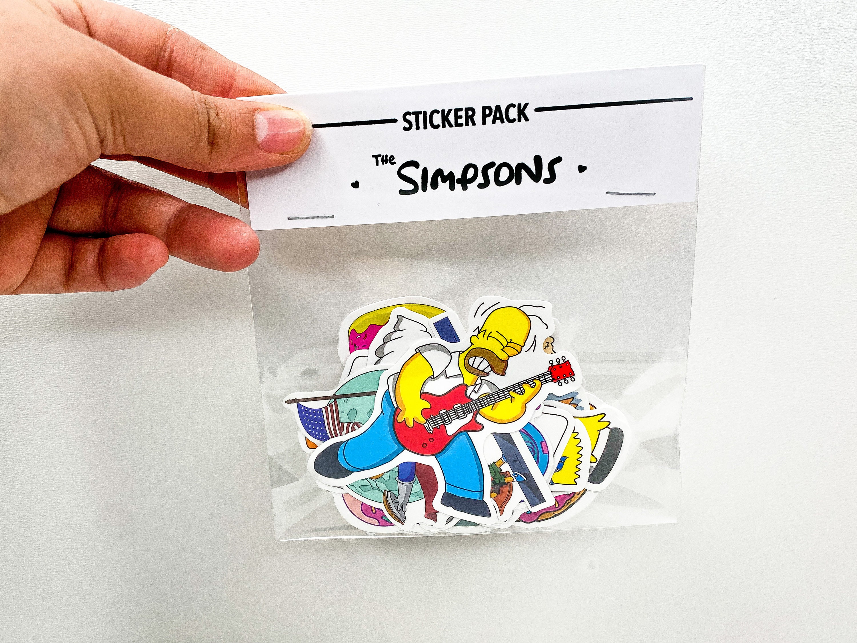 The Simpsons Sticker Pack 12 Pcs Pop Culture Family - Etsy