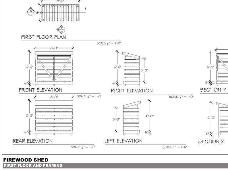 Firewood Shed Plans PDF 30 Page Step-by-step DIY Build Guide - Etsy