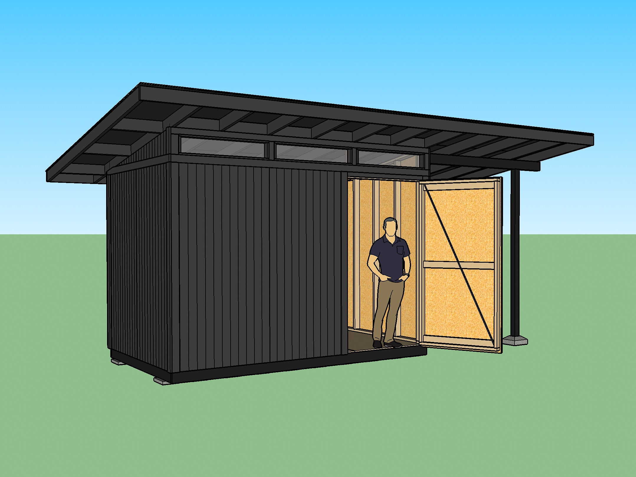 10X12 Modern Shed Plans PDF Step-by-step DIY Build Guide - Etsy