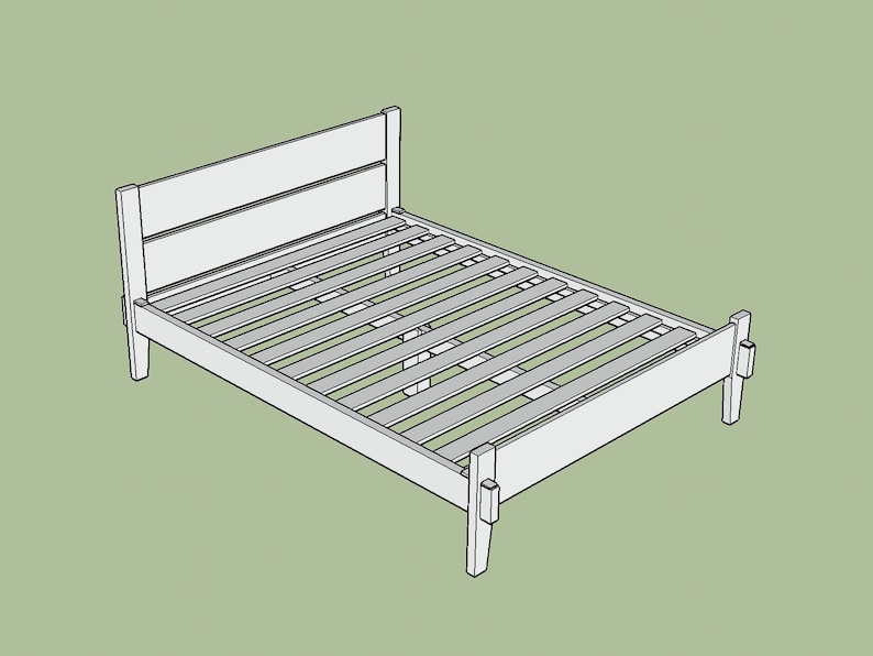 Bed Frame Plans PDF - 35 Page Step-by-step DIY Build Guide - Japanese ...