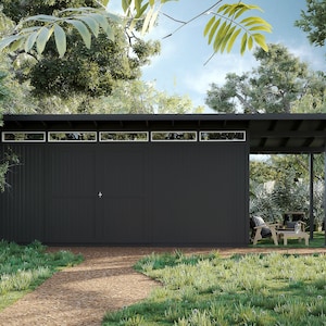 8X20 Modern Shed Plans PDF - Step-by-step Illustrated Build Guide - 3D ...