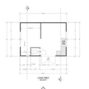 12x16 Small Cabin Plans - 200 Sqft Shed Plans - Tiny House - Studio ...
