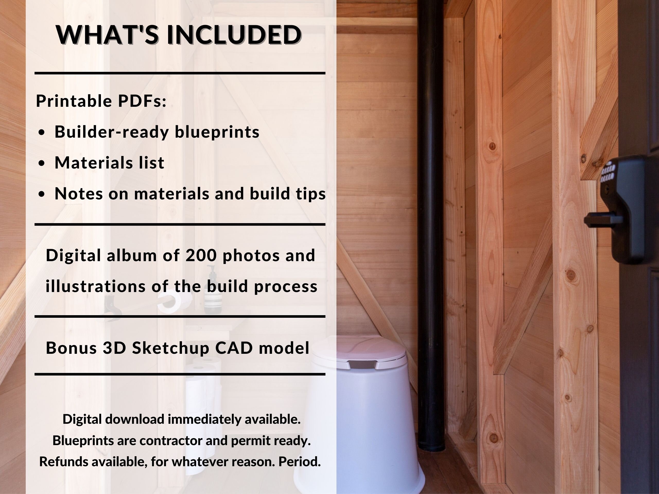 Modern Outhouse Plans PDF Shed Compost Toilet off Grid - Etsy UK