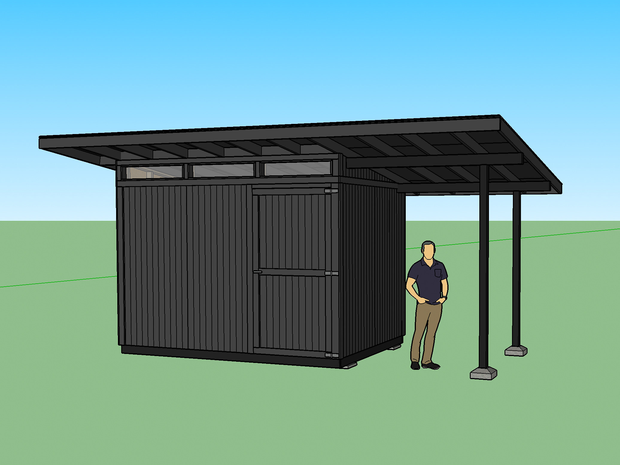 10X12 Modern Shed Plans PDF - Step-by-step DIY Build Guide - 3D ...