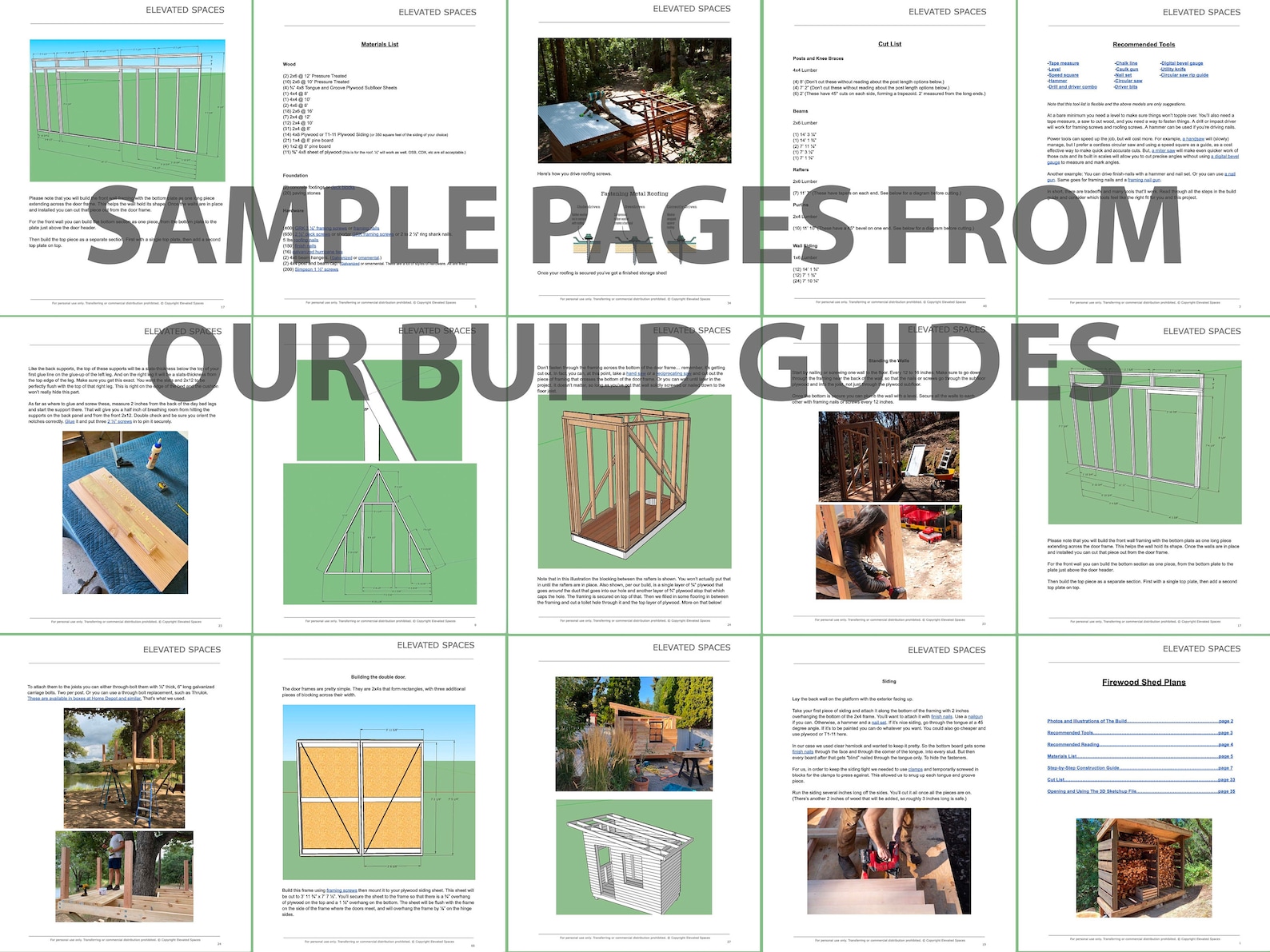 Modern Shed Plans PDF - 8X12 10X12 8X20 - Step-by-step DIY Guide - 3D ...