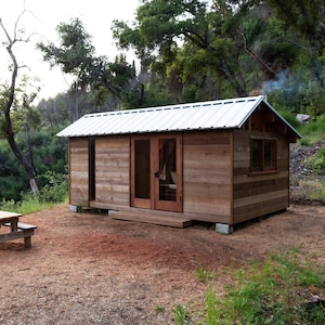 12x16 Small Cabin Plans - 200 Sqft Shed Plans - Tiny House - Studio ...