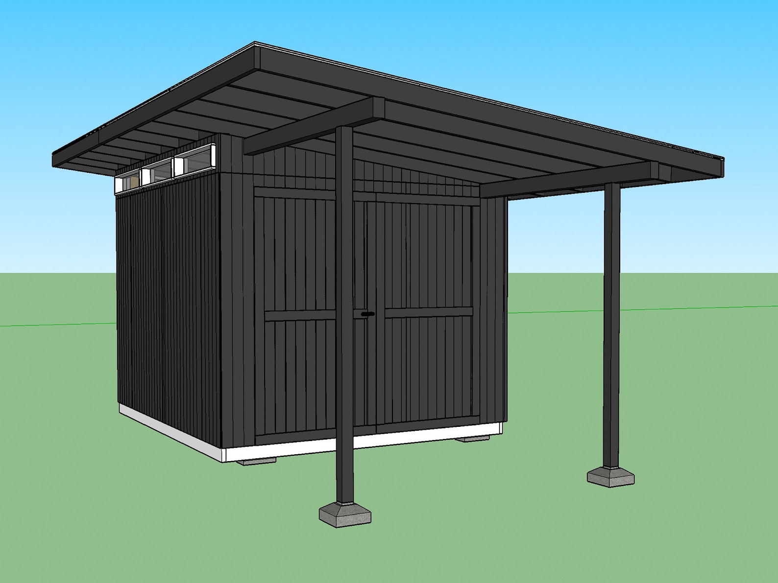 Modern Shed Plans PDF - 8X12 10X12 8X20 - Step-by-step DIY Guide - 3D ...