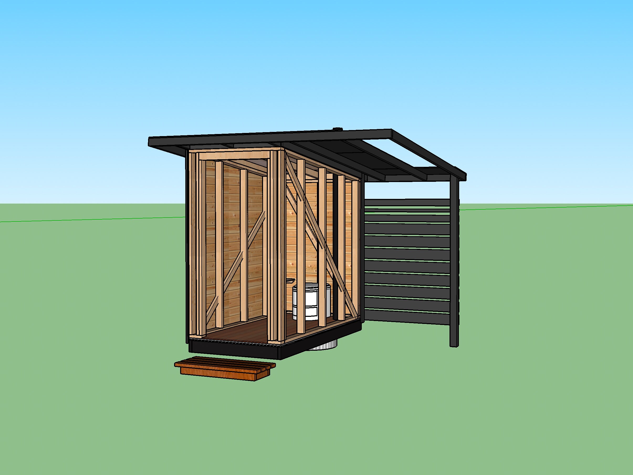 Modern Outhouse Plans PDF Shed Compost Toilet off Grid - Etsy UK
