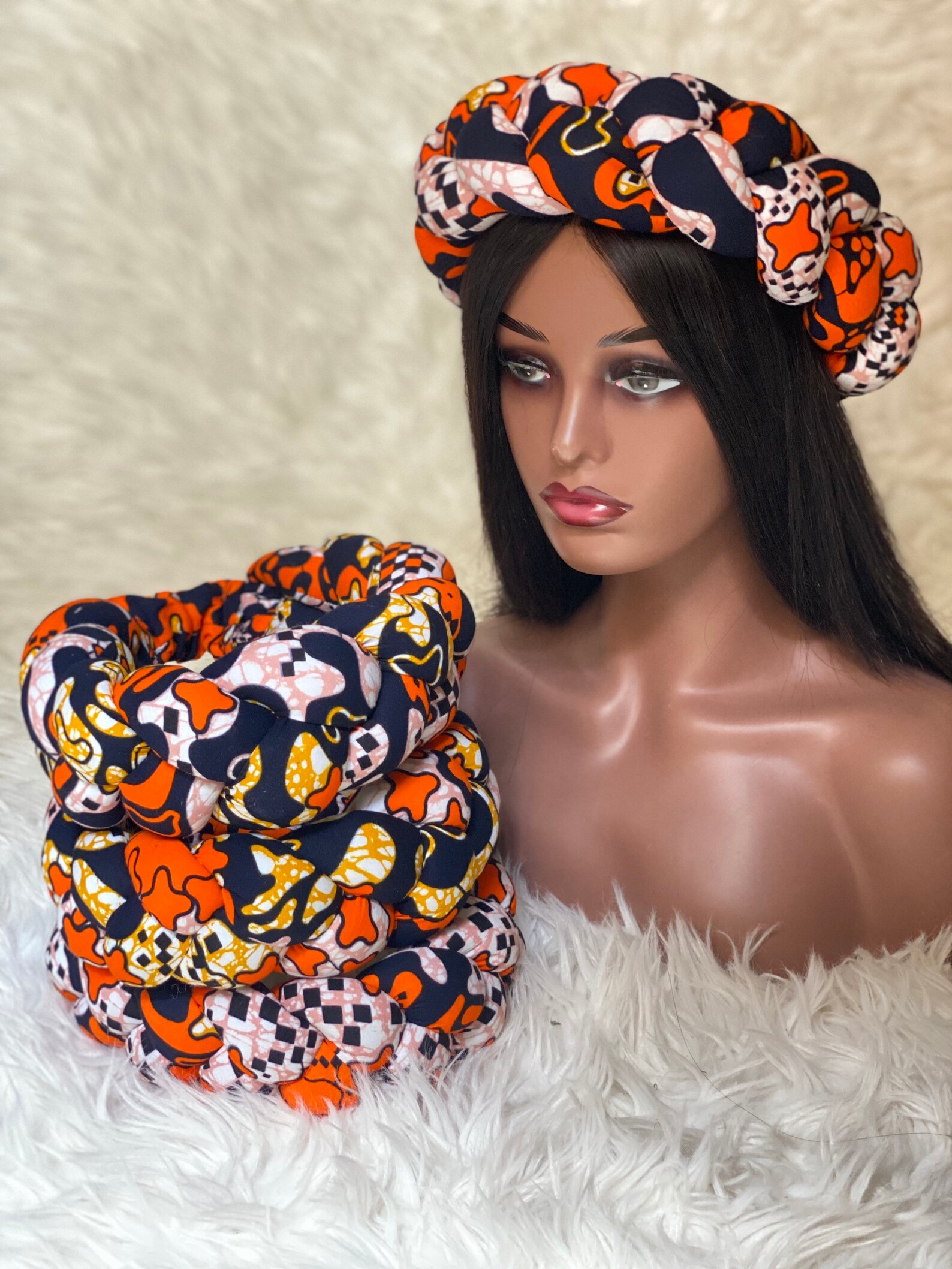 African Print Braided Headband Braided Headband Ankara - Etsy