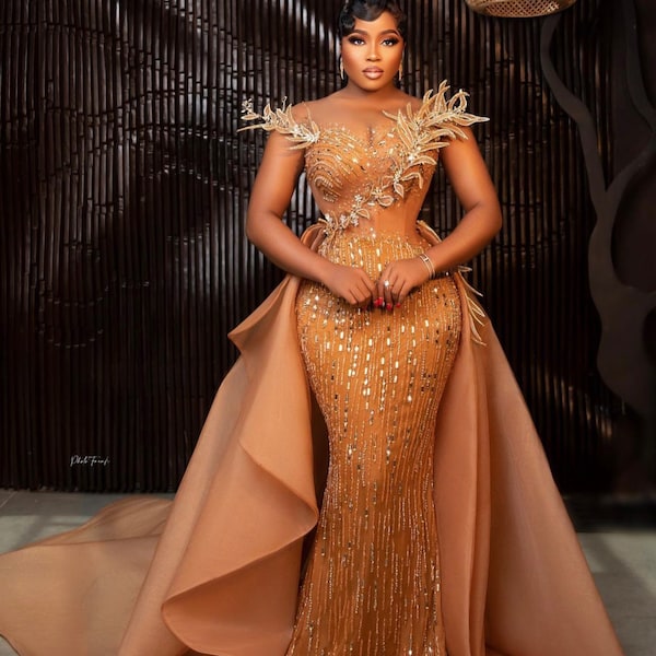 Gold Prom Dress - Etsy