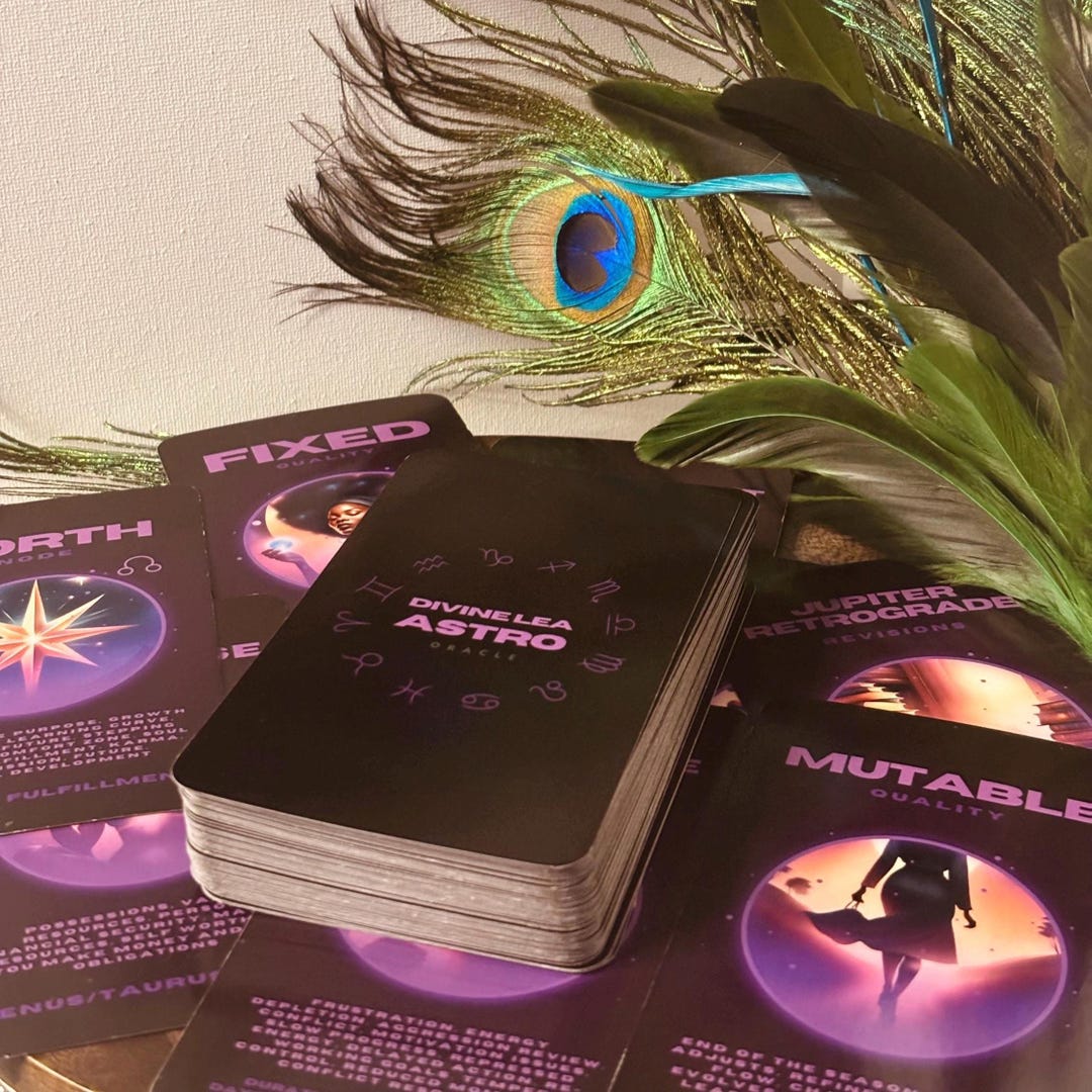 Divine Lea Astro Oracle Deck [70 CARDS] Astrology Oracle Deck ...