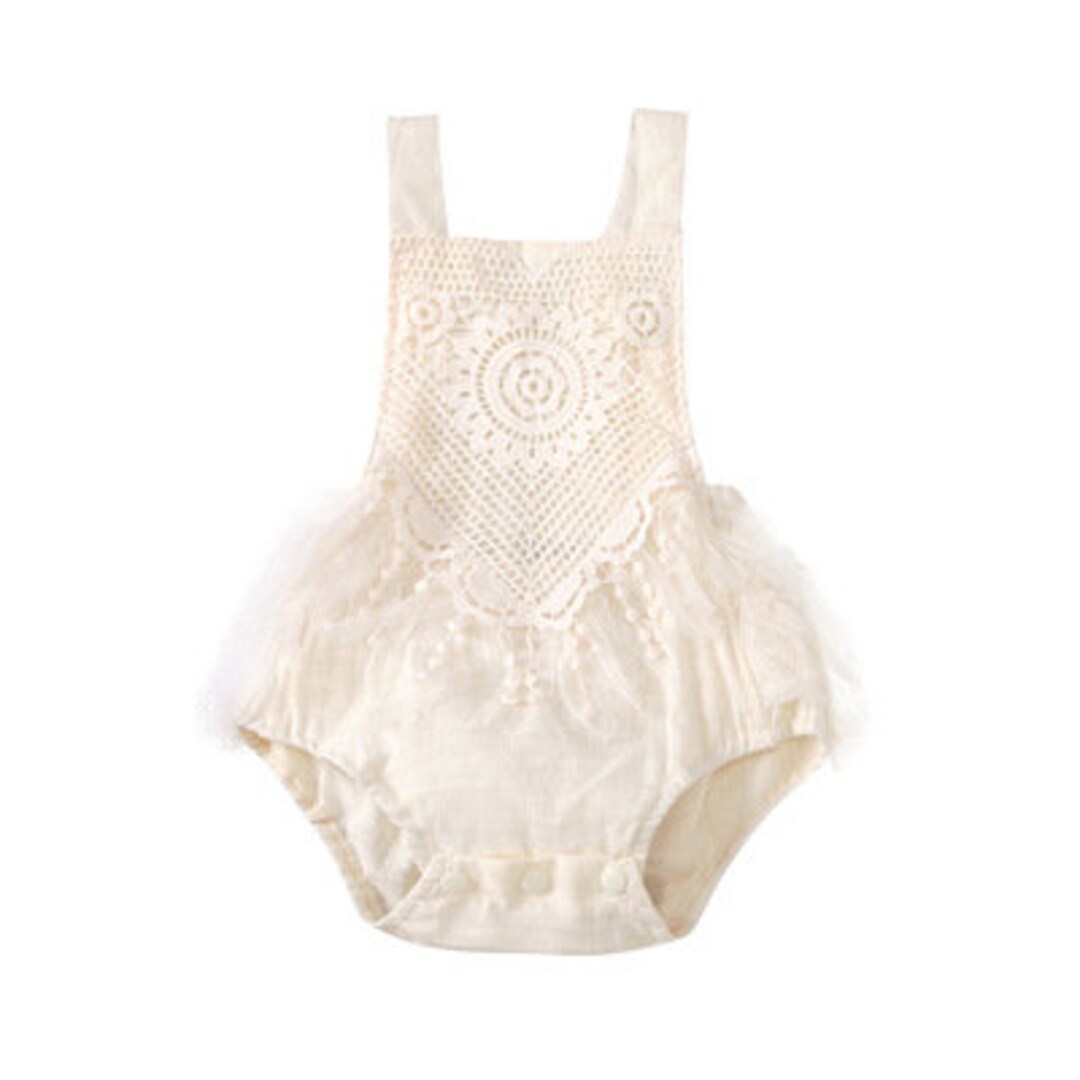 Summer Baby Girl Open Back Boho Bohemian Romper First Pictures - Etsy