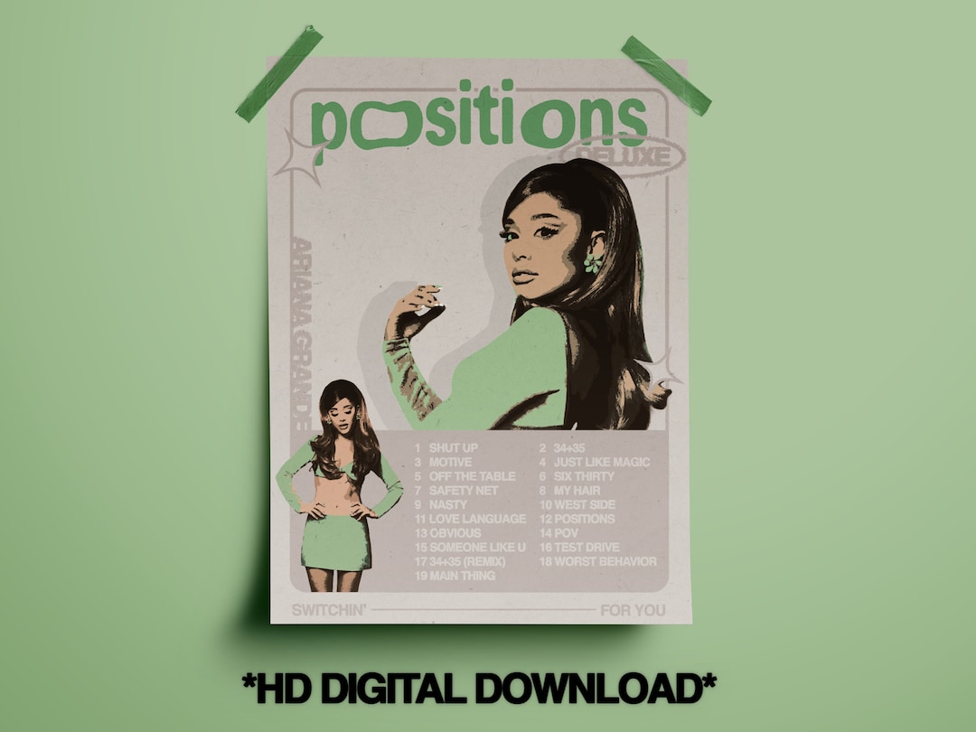 A.G. 'positions' Album Poster (HD Digital Download) - Etsy