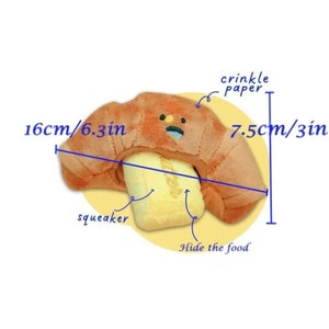 Butter Croissant Design Pet Sound Plush Toy, Dog Toys, Snuffle Dog Toy ...