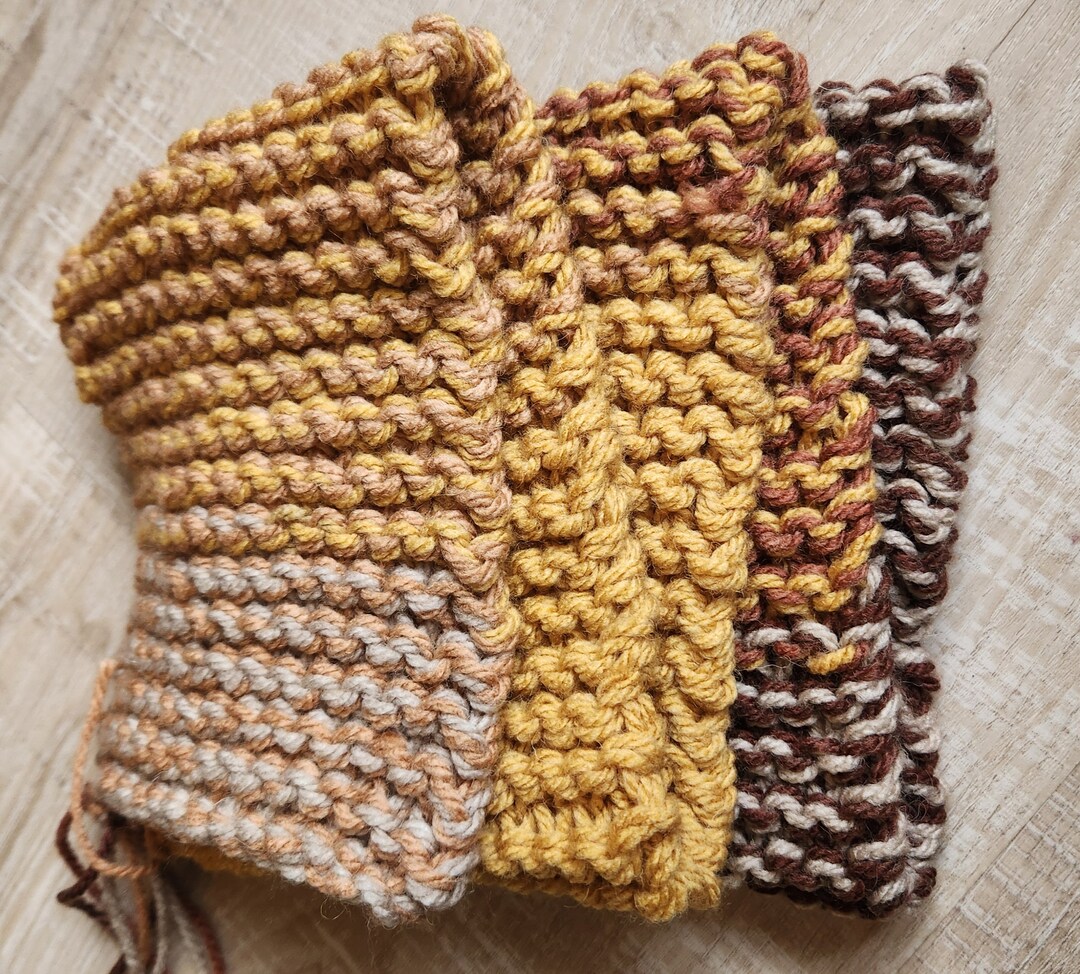 Hand-knit Scarf With Matching Handwarmers - Etsy