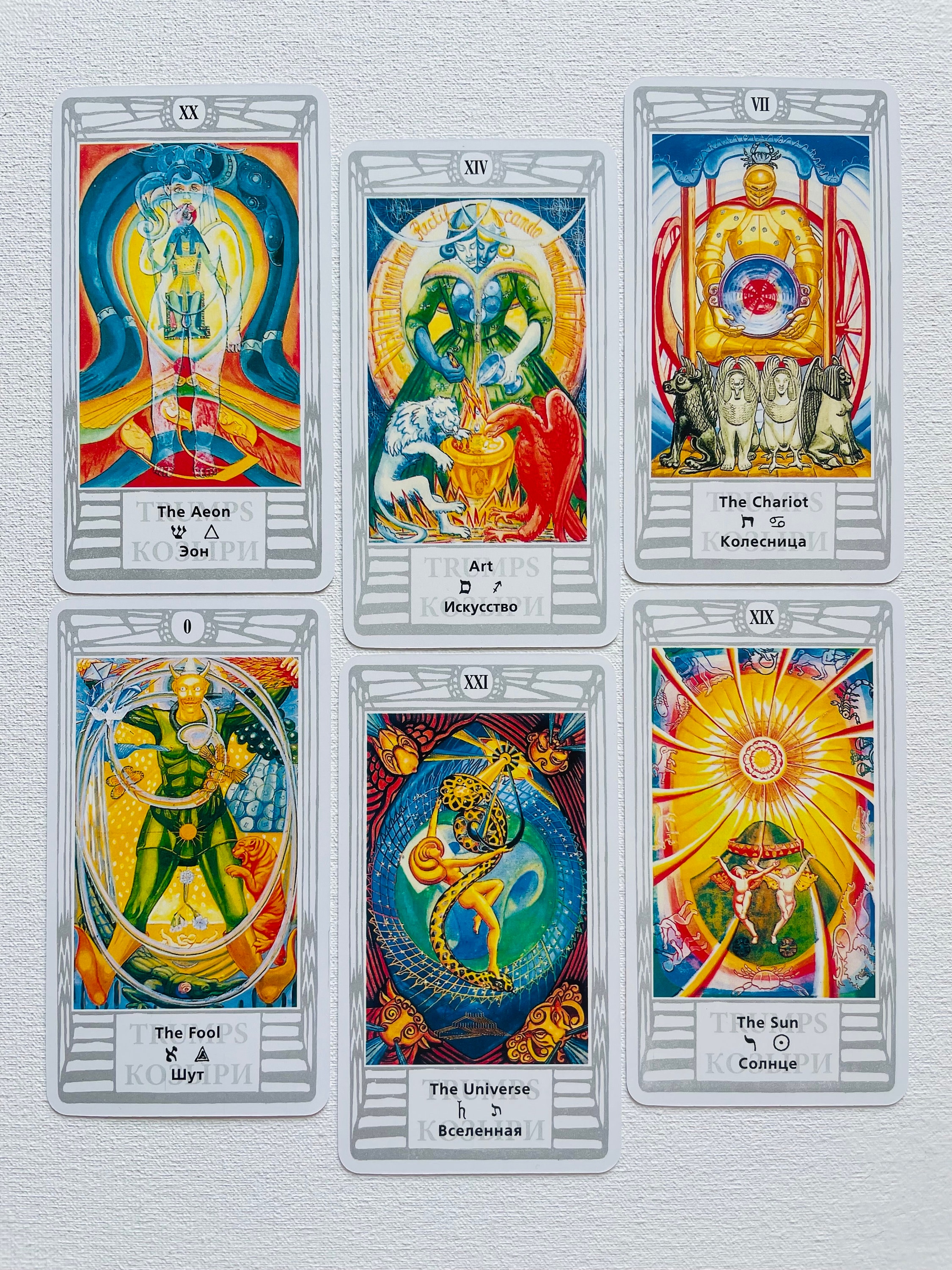 Thoth Tarot by Aleister Crowley 78 Cards Deck - Kabbalah Tarot - Etsy
