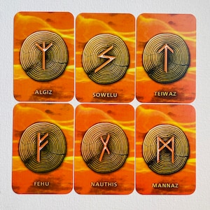 Runes 25 Cards Deck,viking Runes,norse Runes,vikings Cards,norse Oracle ...