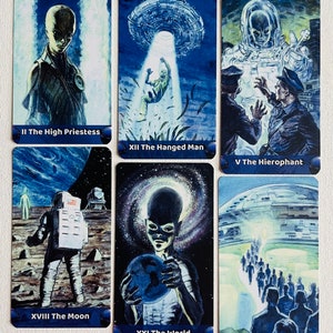 Rare UFO Tarot 78 Cards Deck-borderless Version - Alien Tarot - Etsy