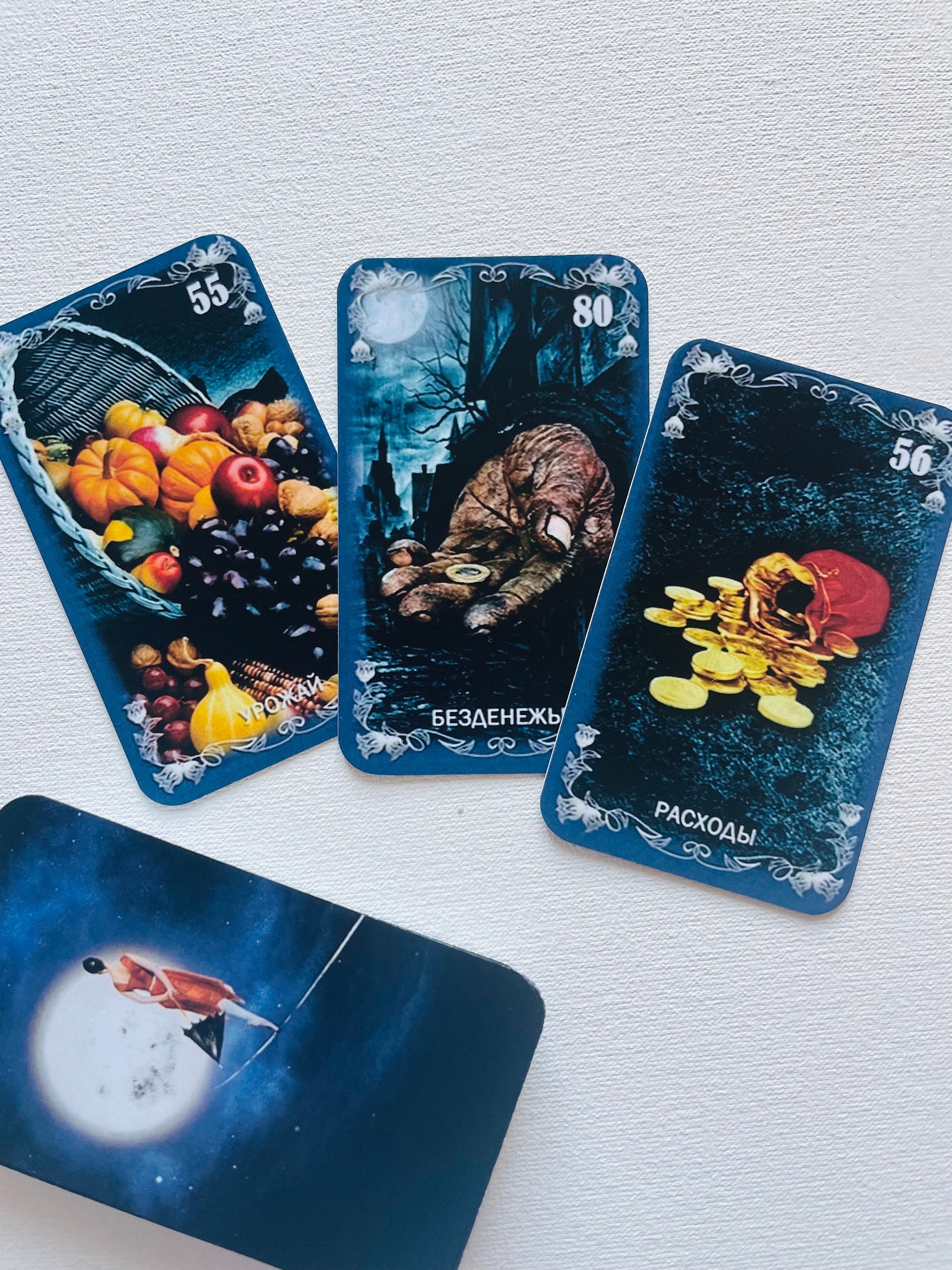 Full Moon Oracle 108 Cards Deck With Russian Booklet - Russian Oracle ...
