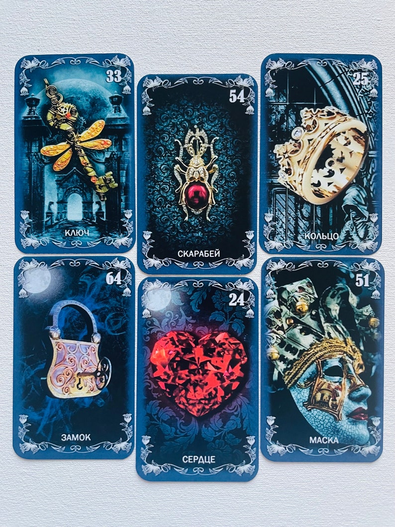 Full Moon Oracle 108 Cards Deck With Russian Booklet - Russian Oracle ...