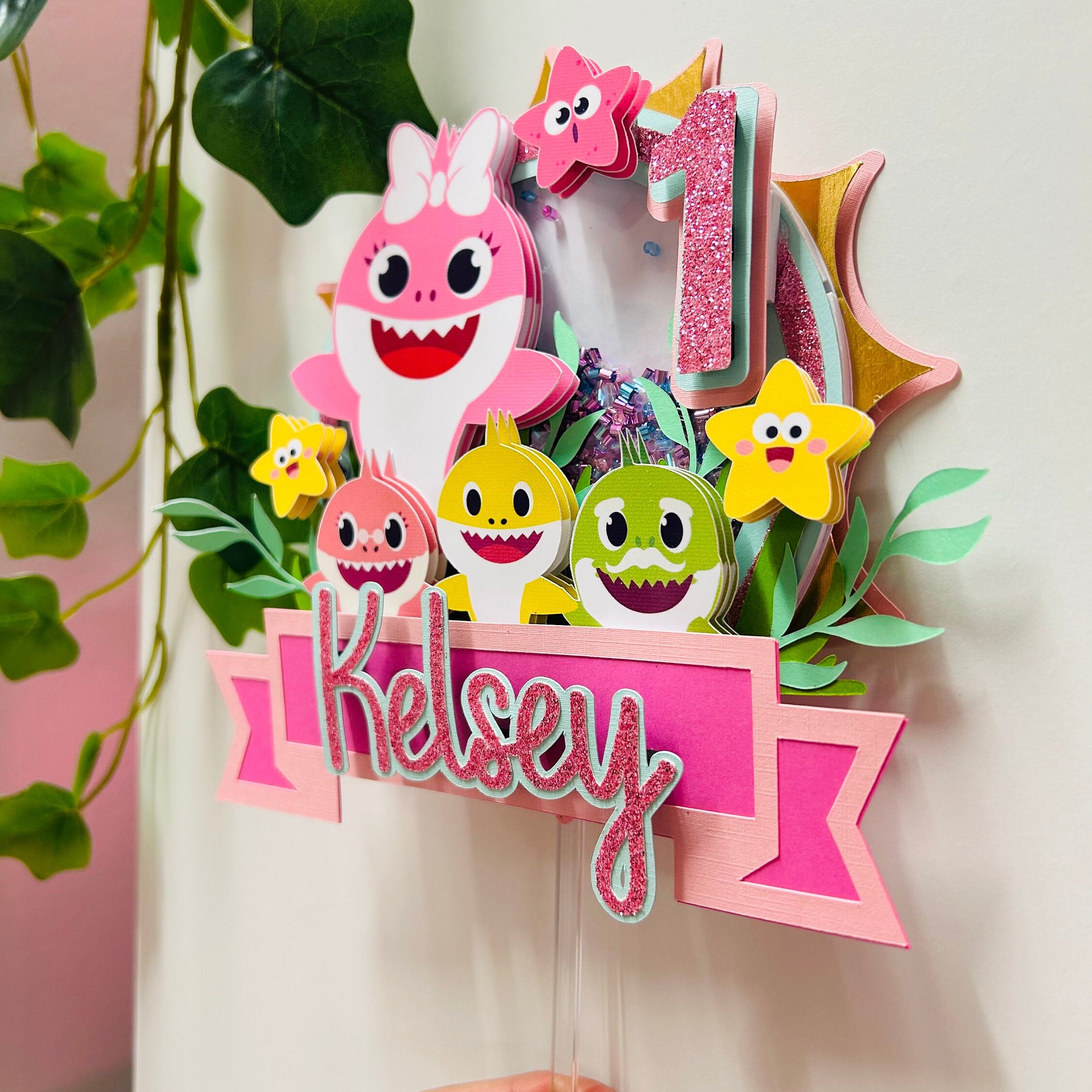 Babyshark Cake Topper Baby Shark Cake Topper Shaker Cake Topper Shaker ...