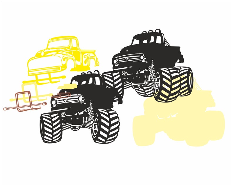 Monster Truck Multilayer SVG | 3D Layered Car Mandala Laser Cut Cricut ...