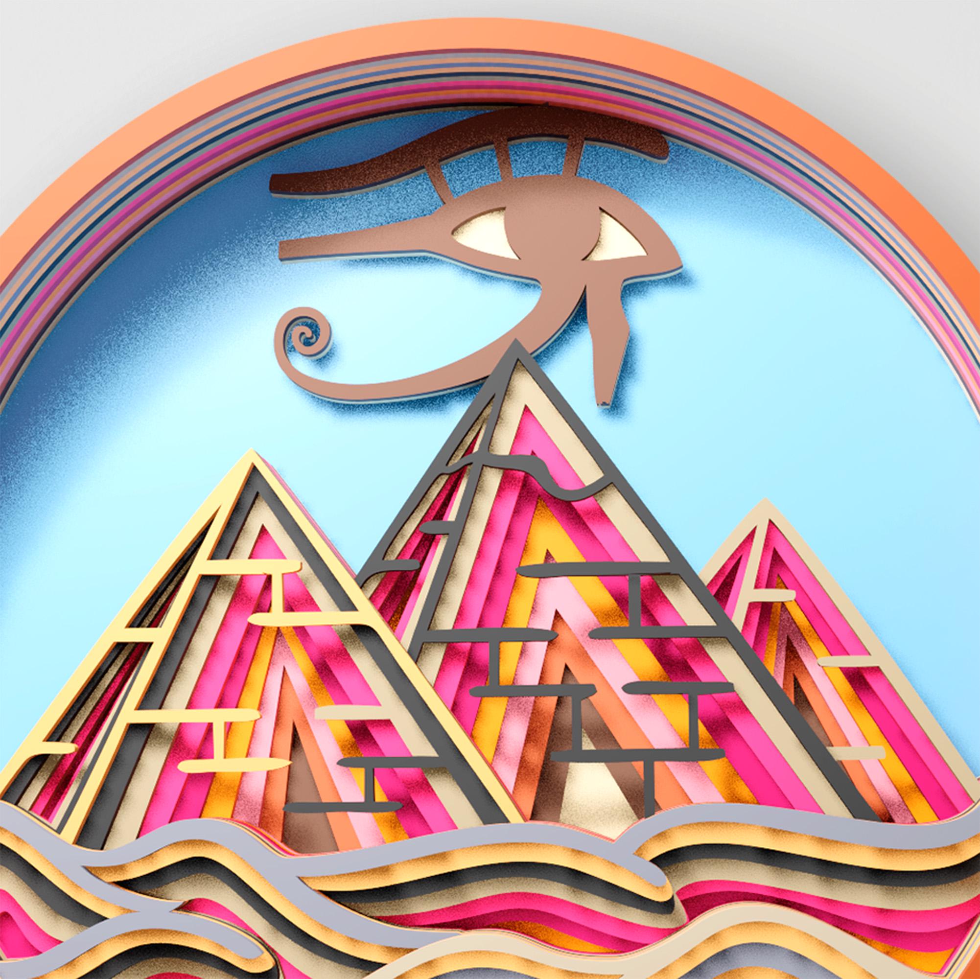 Pyramid Multilayer SVG | 3D Layered Mandala Laser Cut Cricut CNC File ...
