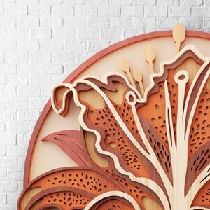 Lily Laser Cut File, Flower Multilayer SVG for Cricut, Glowforge and ...