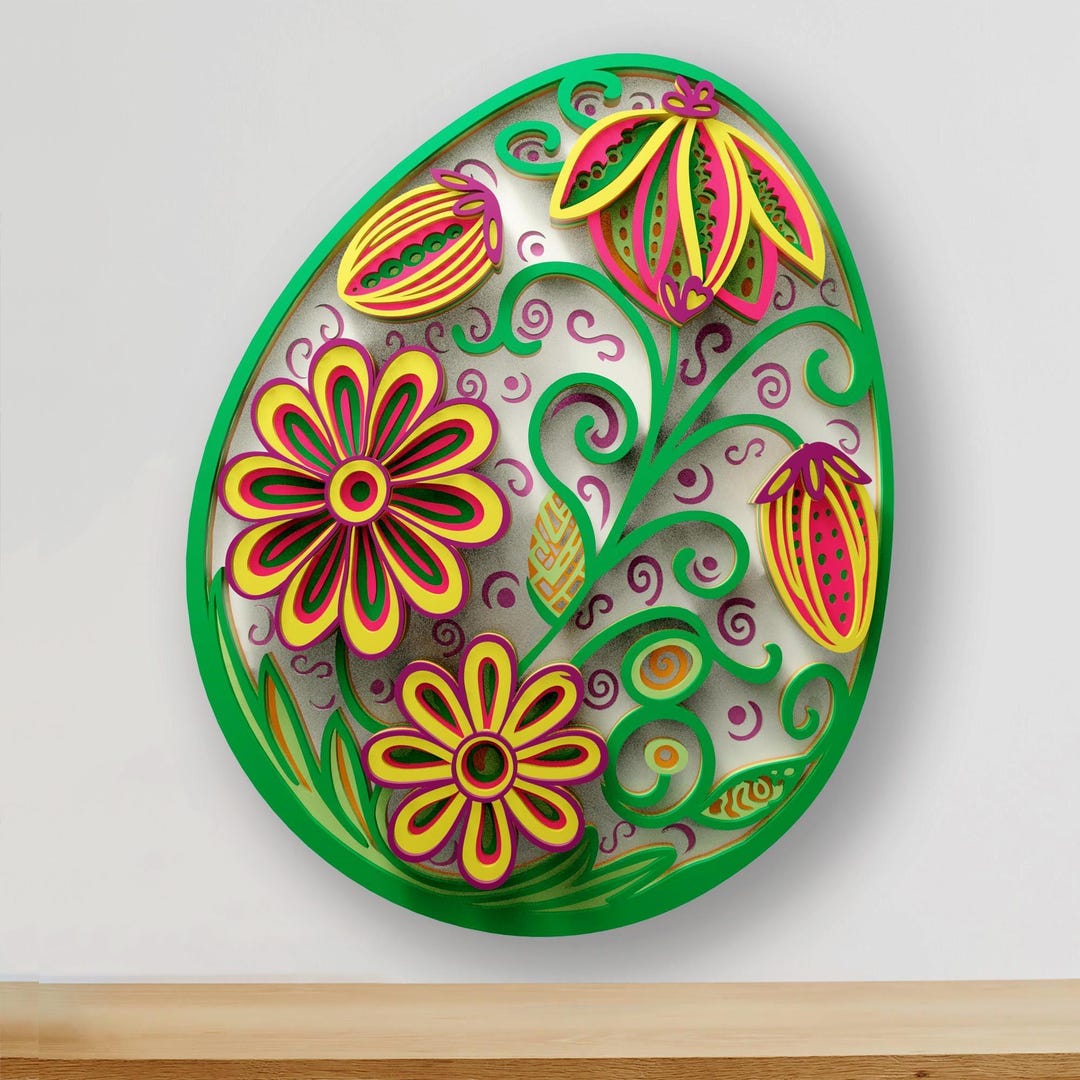 Easter Egg Multilayer SVG | 3D Layered Mandala Laser Cut Cricut CNC ...