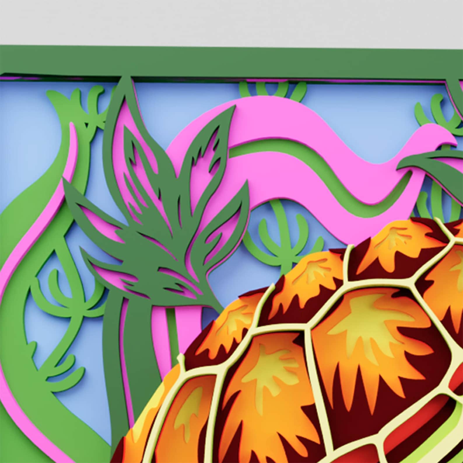 Sea Turtle Multilayer SVG | 3D Layered Nautical Mandala Laser Cut ...